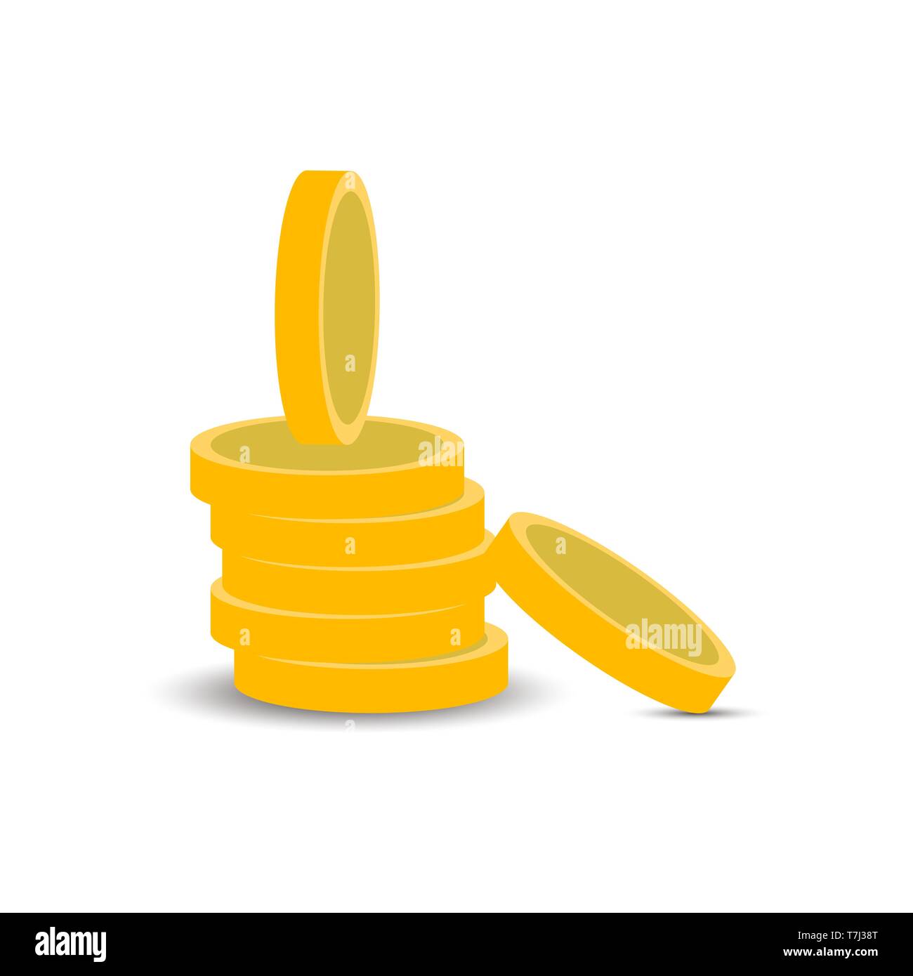 Stack stacked coins Stock Vector Images - Alamy