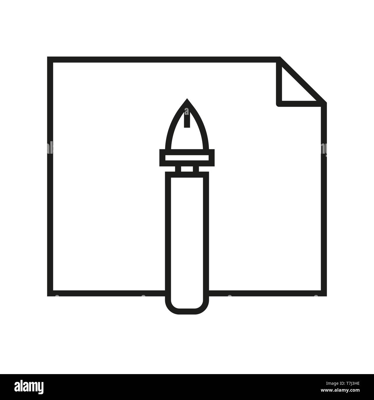 Icon line drawing outline vector design. Symbol sign thin graphic art ...