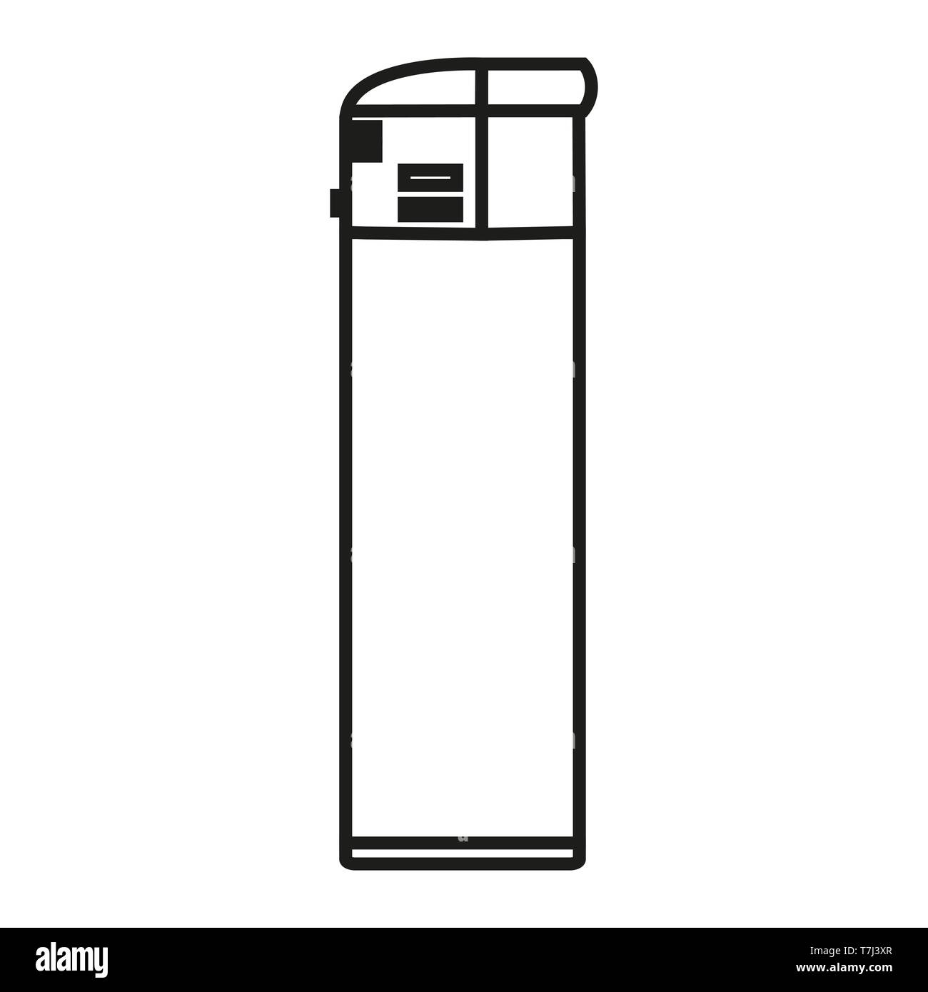 Lighter line icon isolated on white background. Outline thin pictogram ...