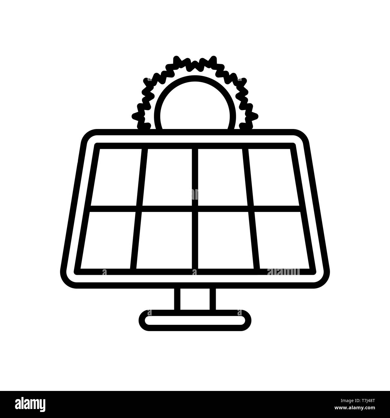 Solar Energy Panel Icon Outline High Resolution Stock Photography and ...