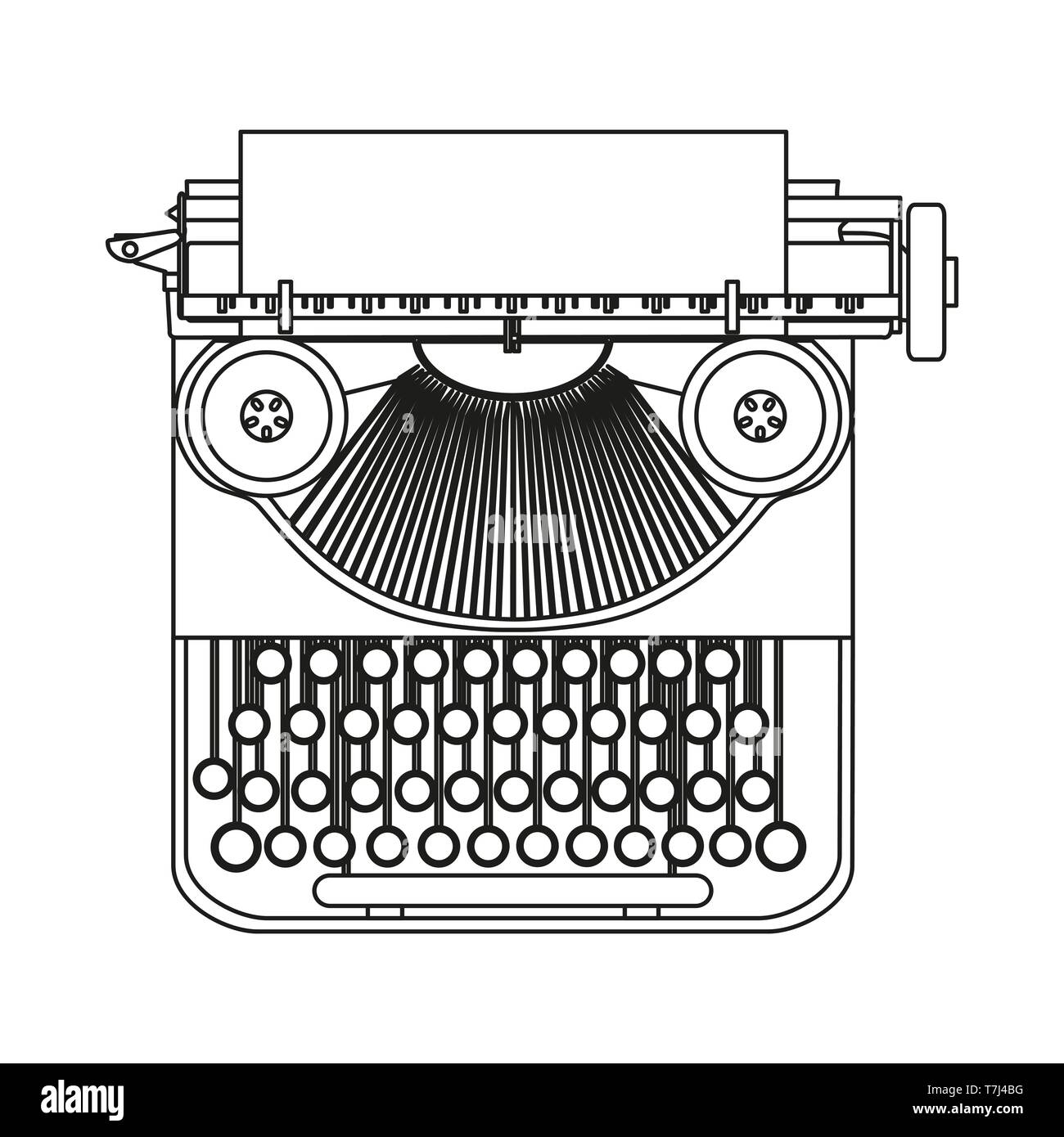 Antique typewriter logo hi-res stock photography and images - Alamy