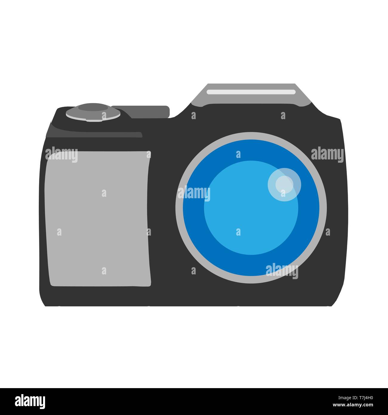 Photo camera front view photography sign. Flat vector device icon Stock ...