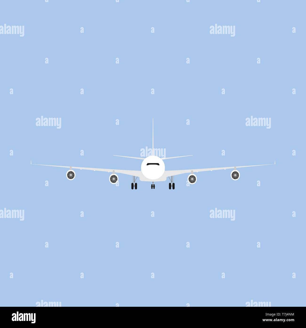 Commercial airbus runway front view Stock Vector Images - Alamy