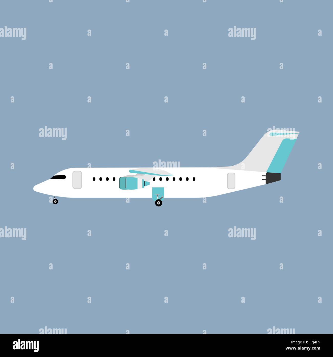 Passenger jet side view Stock Vector Images - Alamy