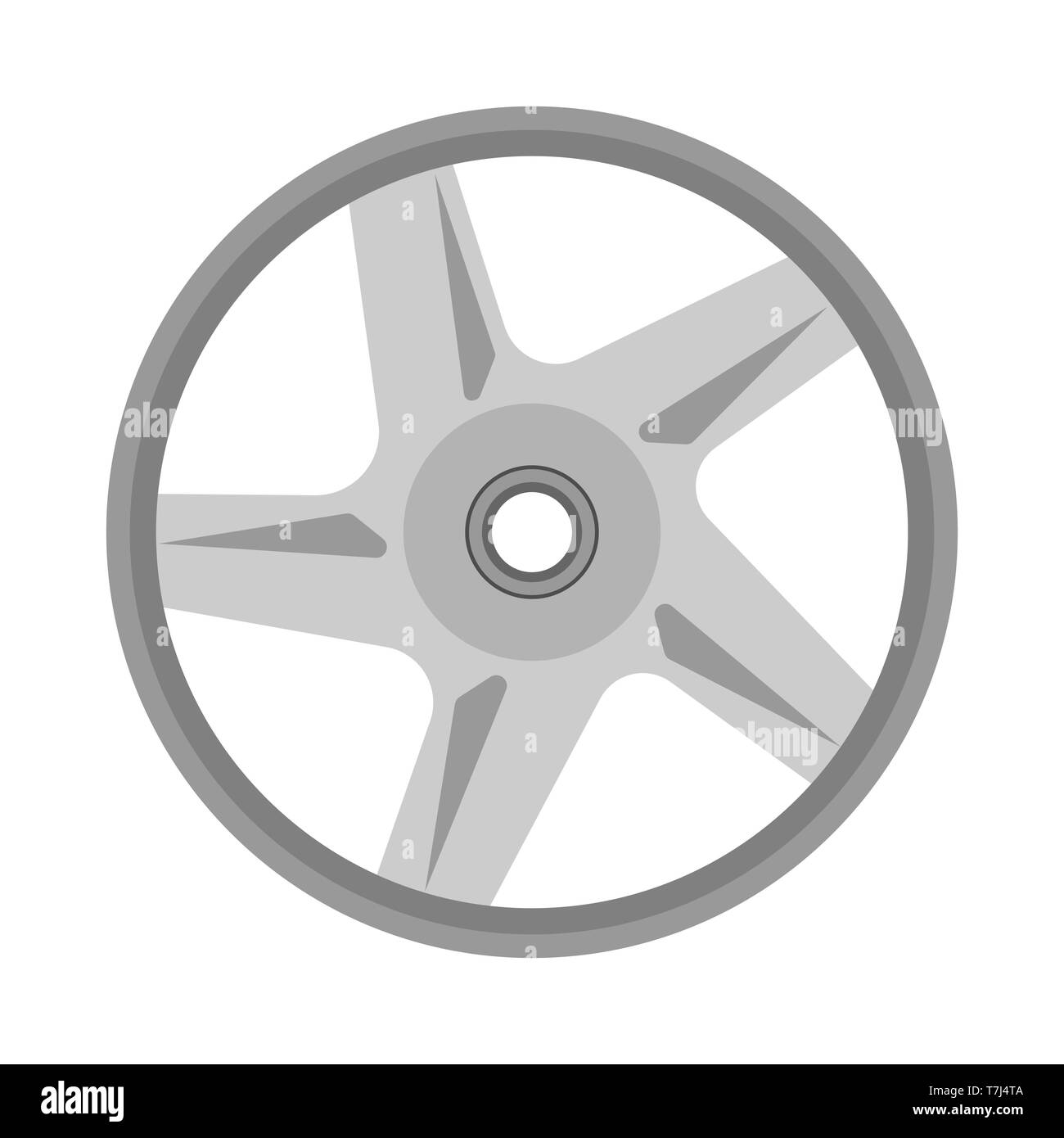 Alloy wheel front view icon engine garage equipment. Chrome car vector ...