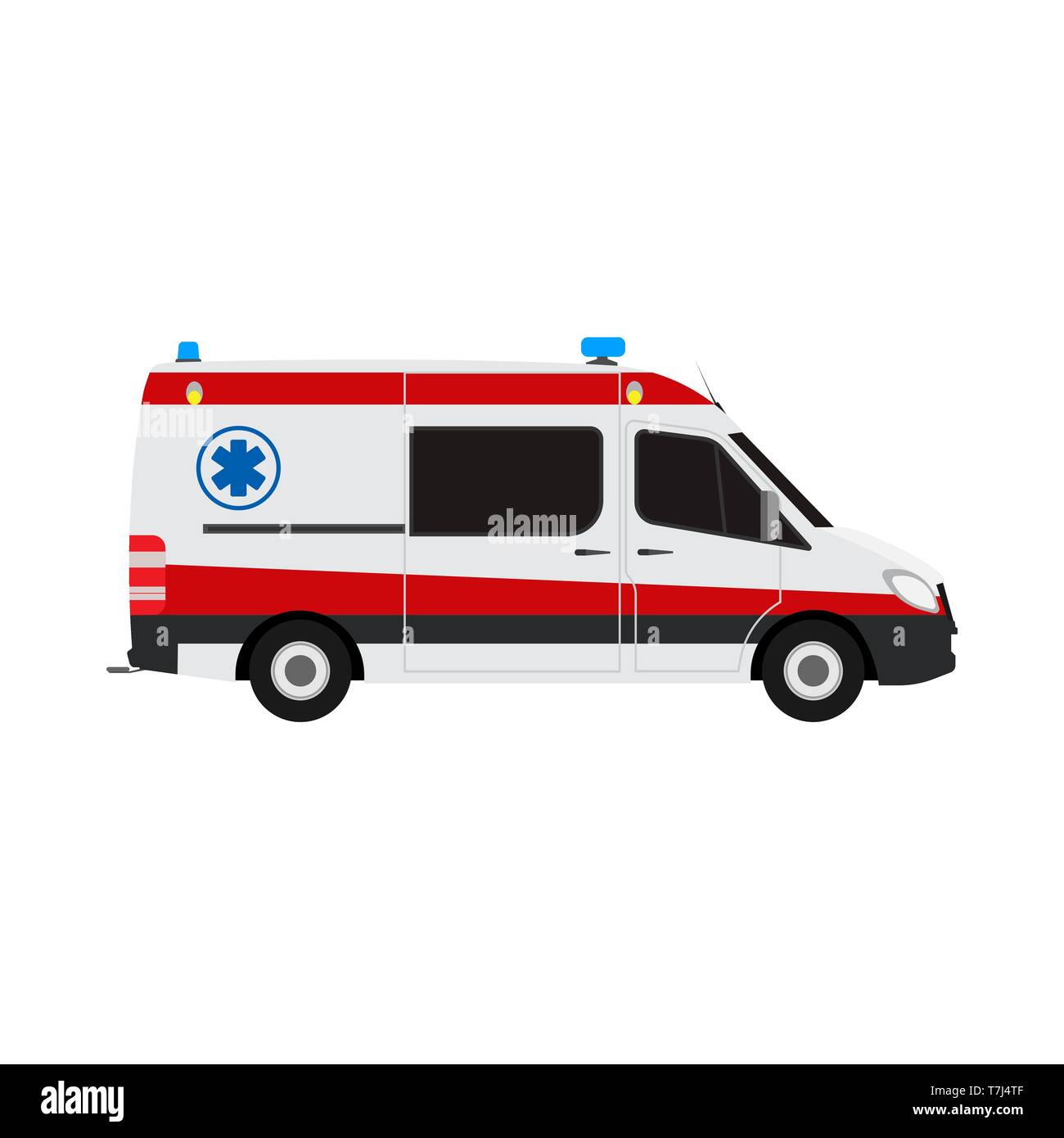 Ambulance side view Stock Vector Images - Alamy