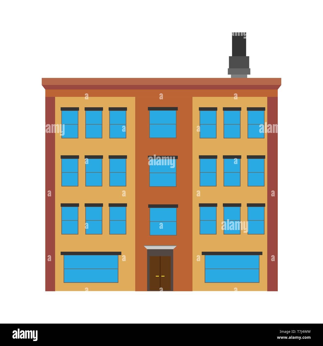 Apartment house building concept vector structure real estate ...