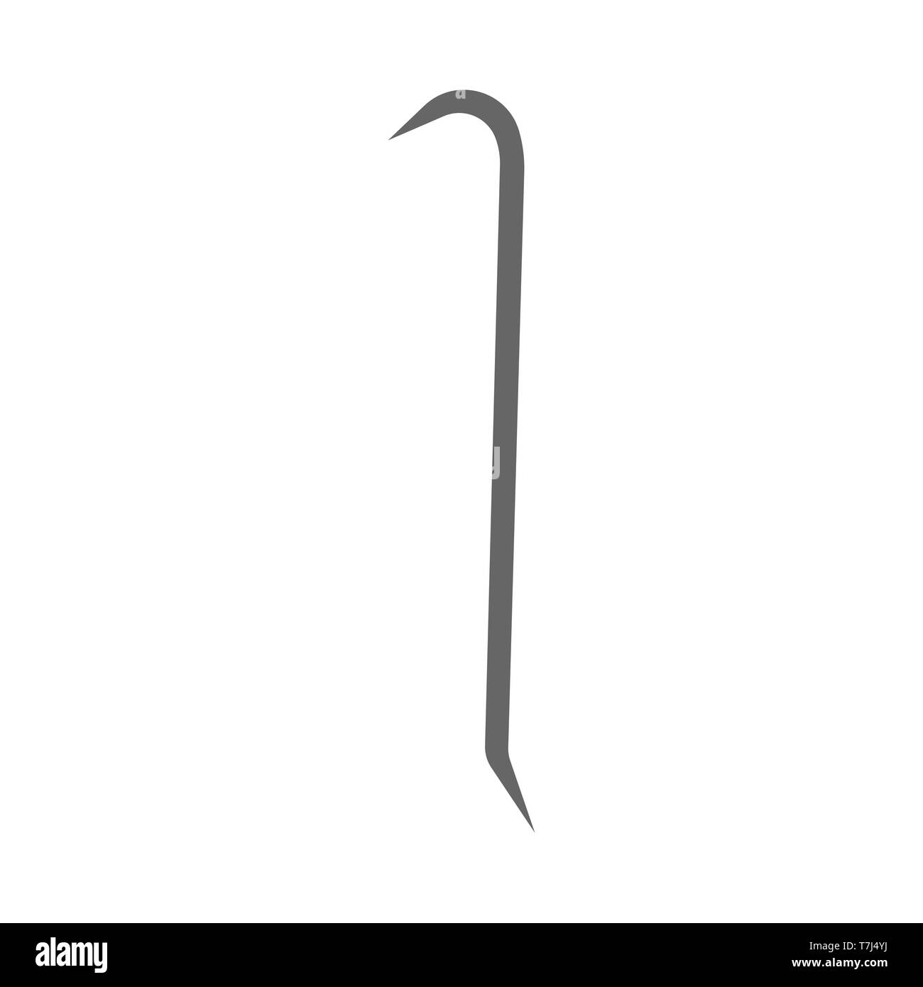 Crowbar danger hand tool burglar gangster housebreaker icon vector ...