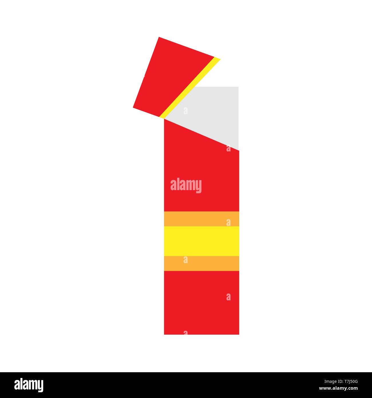 Cigarette red box vector flat icon side view. Isolated carton pack ...