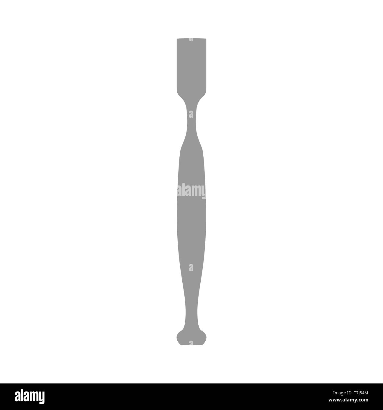 Medical bone chisel vector equipment metal sign. Blade tool ...