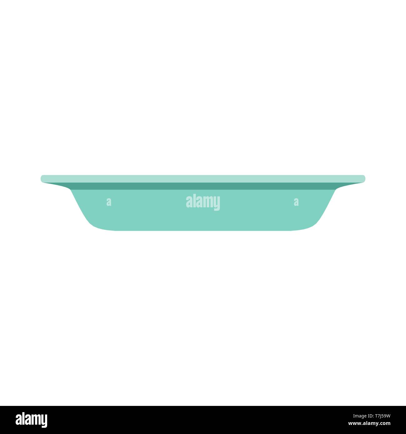 Empty plate side view Stock Vector Images - Alamy