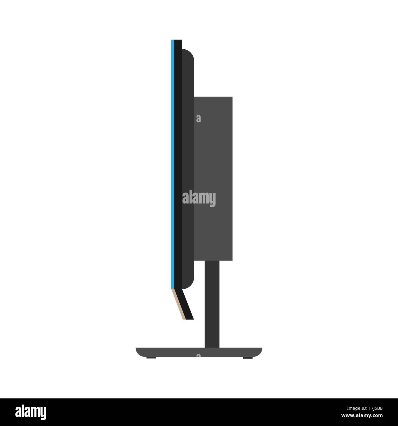 TV unit communication equipment screen vector. Interior multimedia ...