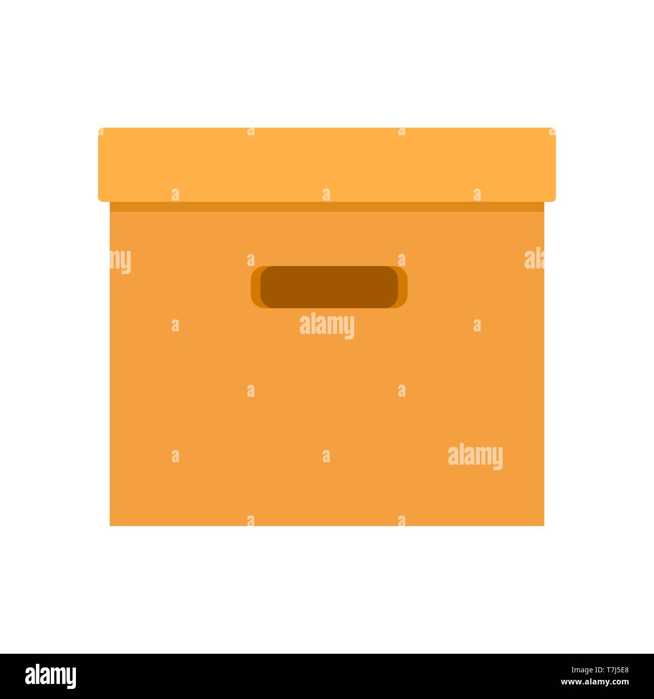 Cardboard carton box business transportation package vector. Brown ...