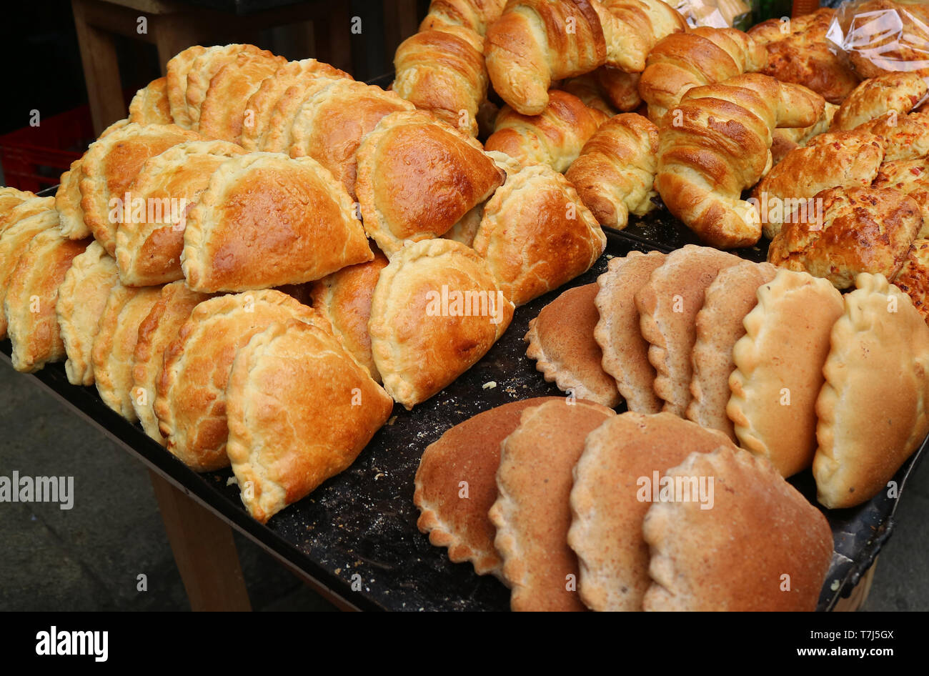 Empanadas and Croissants in the Bakery Shop of Downtown La Paz, Bolivia ...