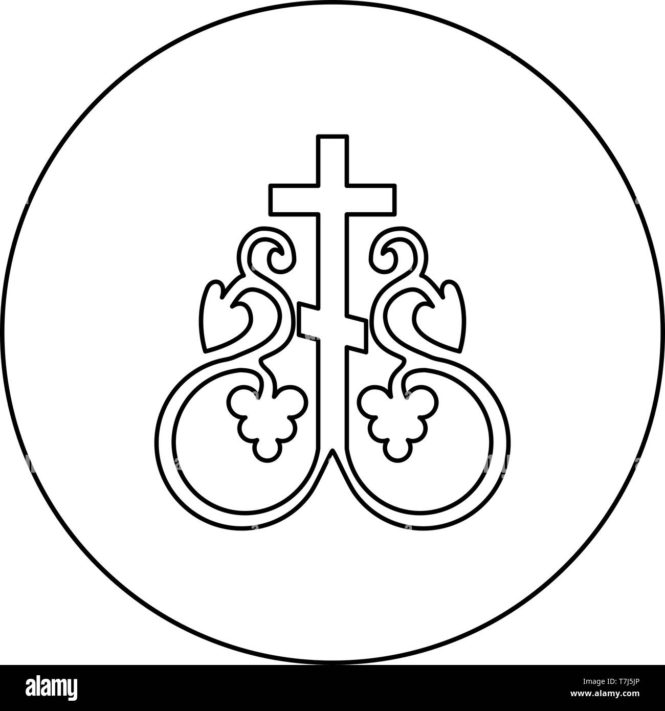 How To Draw A Cross With Vines Step By Step