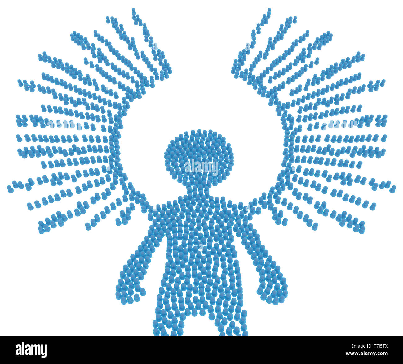 Small crowd blue 3d Cut Out Stock Images & Pictures - Alamy