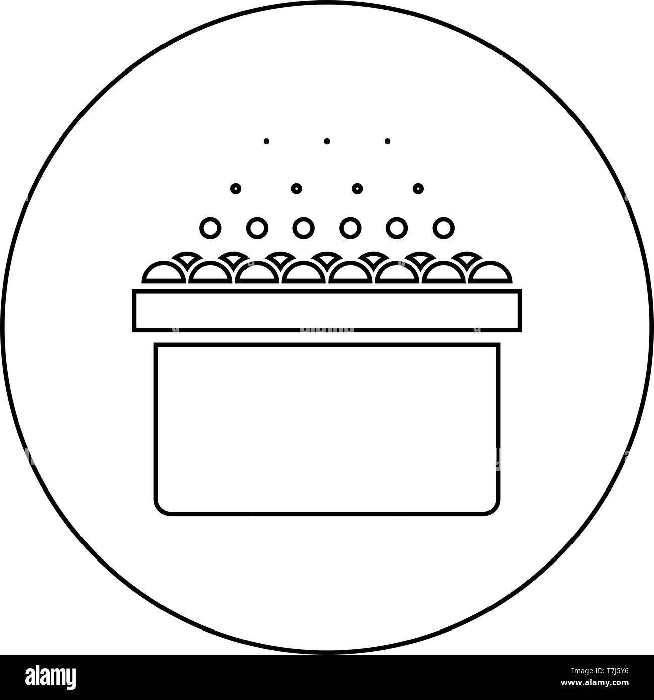 Hot whirlpool Spa Bathtub with foam bubbles Bath Relax bathroom Bath ...