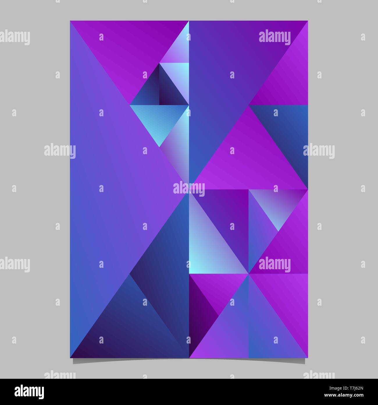Minimal Polygonal Gradient Triangle Brochure Template Background Stock Vector Image And Art Alamy