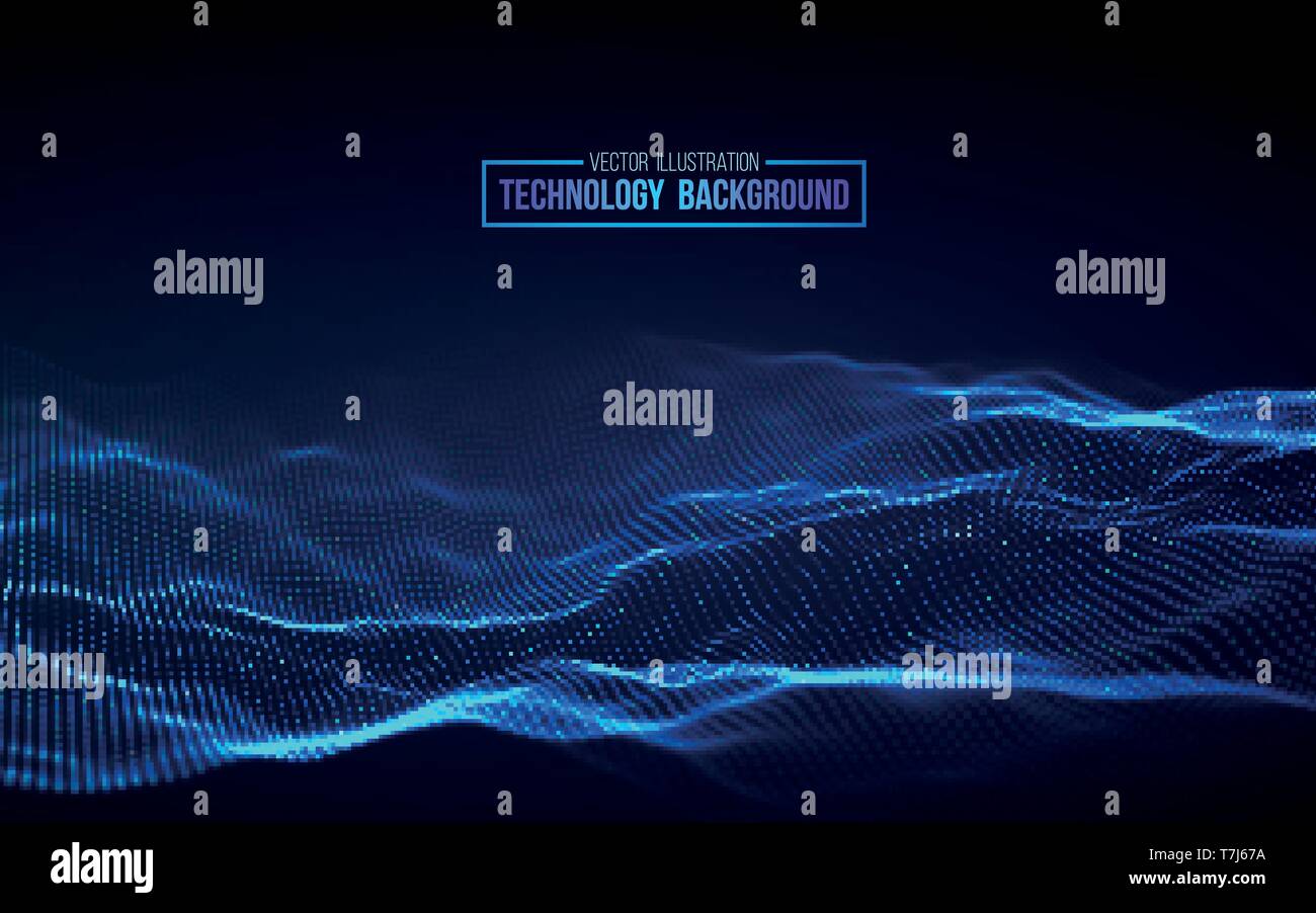 Abstract technology background. Background 3d grid.Cyber technology Ai ...