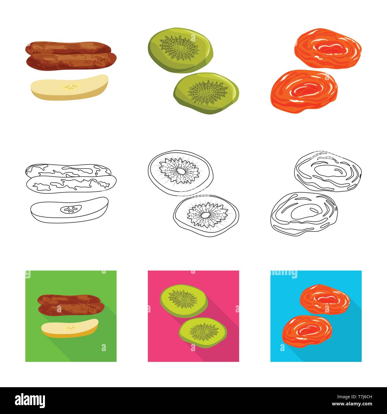 Vector illustration of food and raw sign. Set of food and nature stock ...