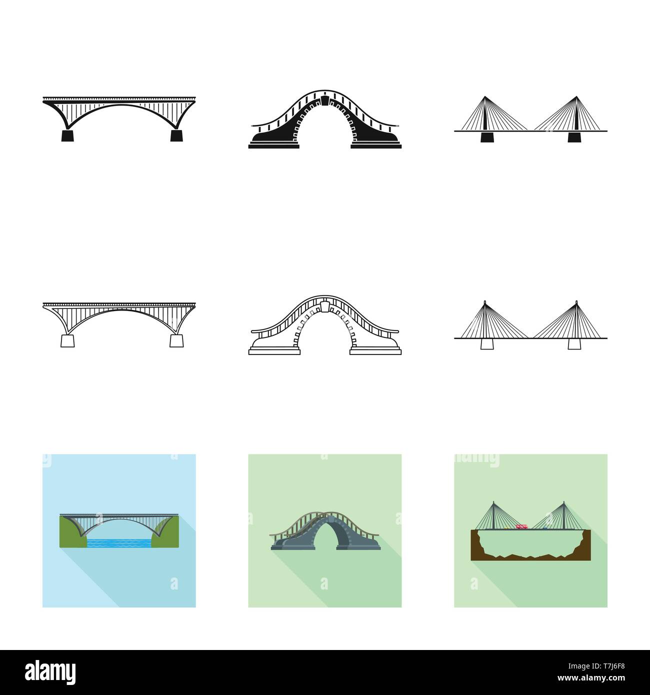 Vector design of connection and design sign. Set of connection and side ...