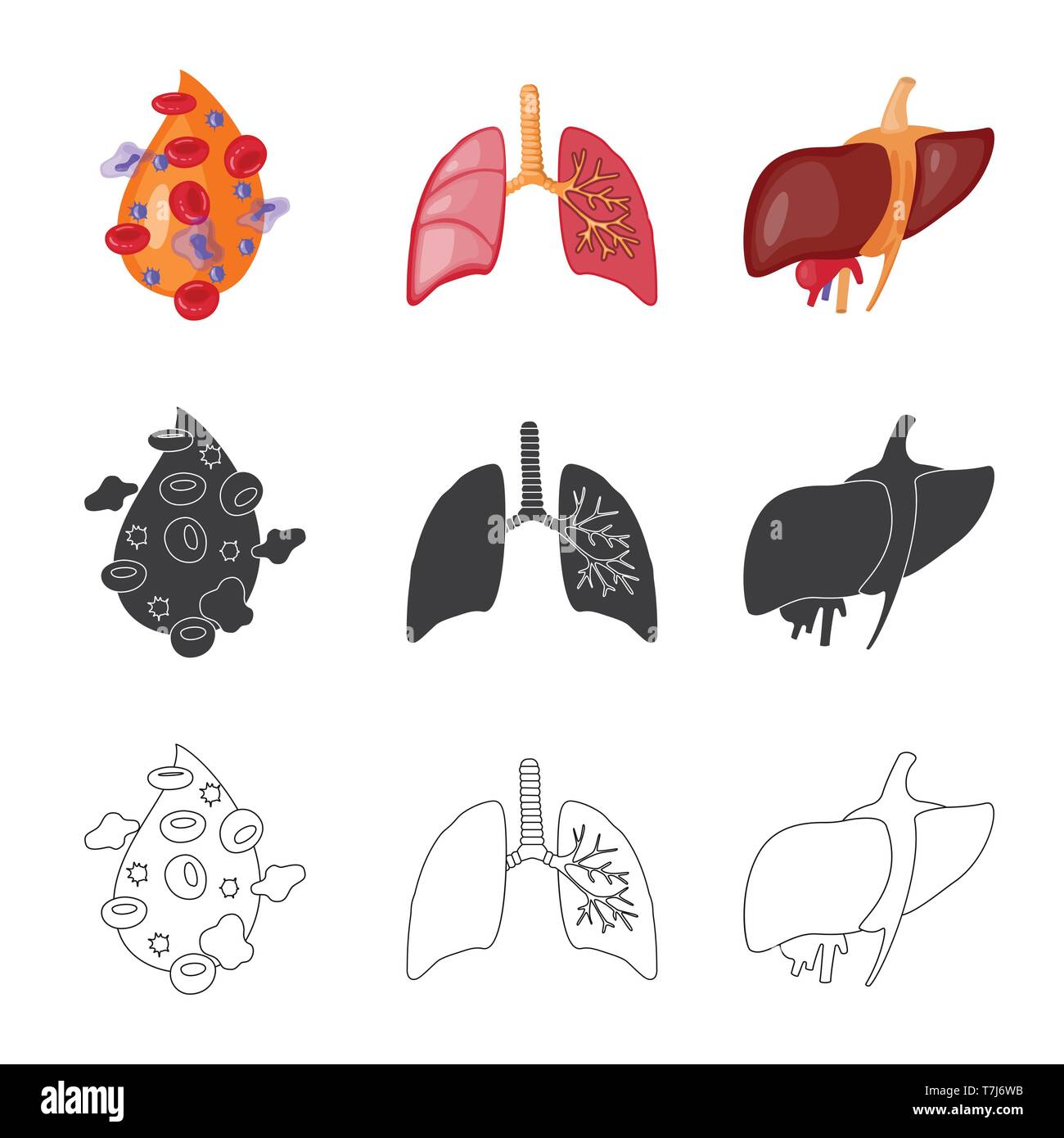 Vector illustration of biology and scientific logo. Collection of ...