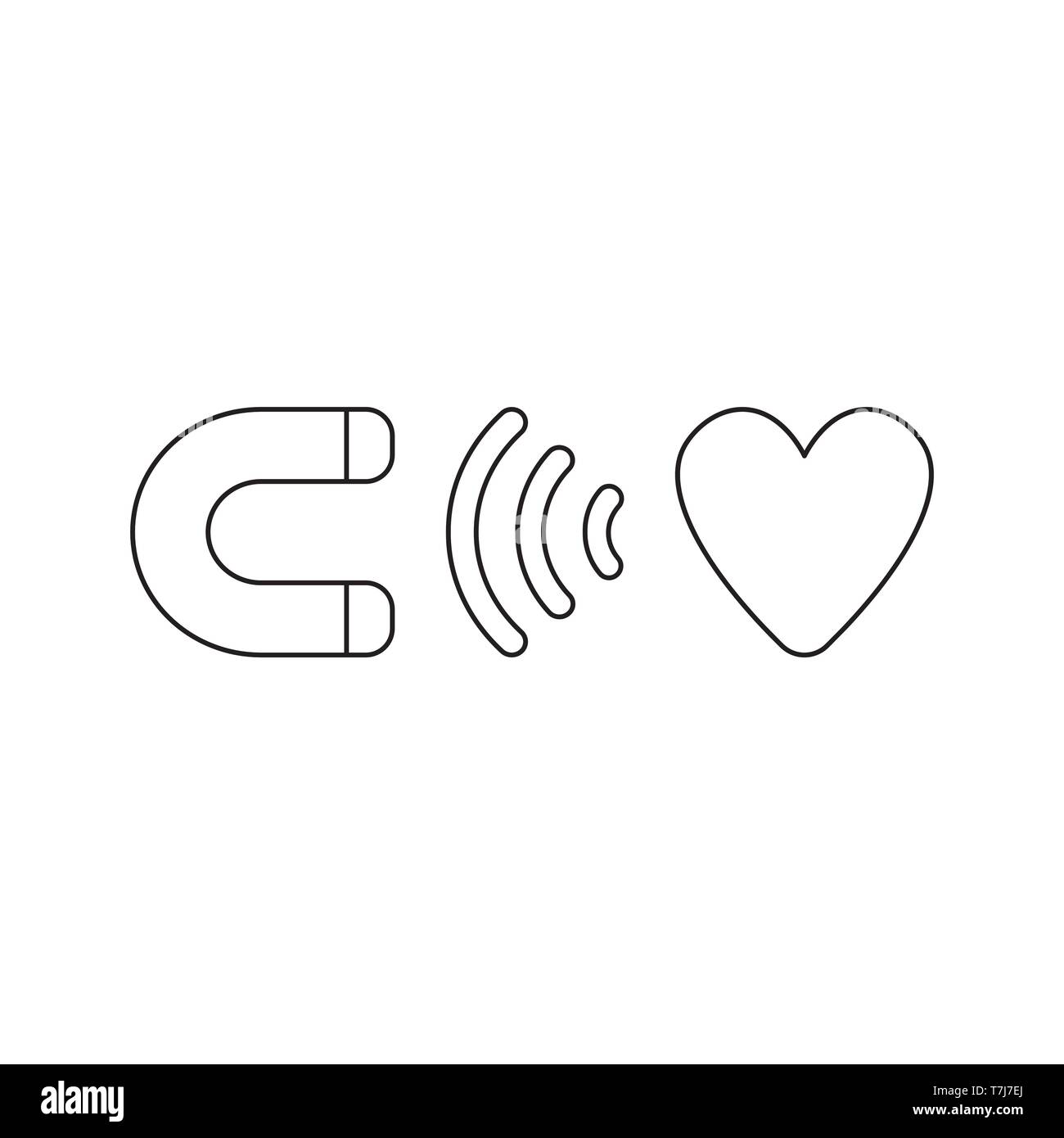 Bar Magnet Clipart Black And White Heart