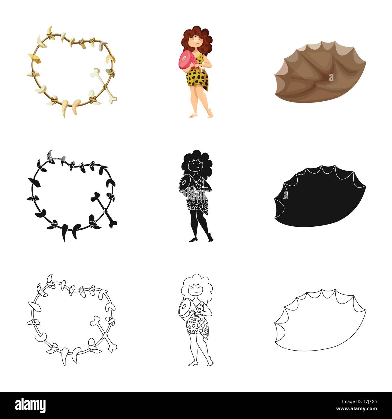 Vector design of evolution and prehistory icon. Set of evolution and ...