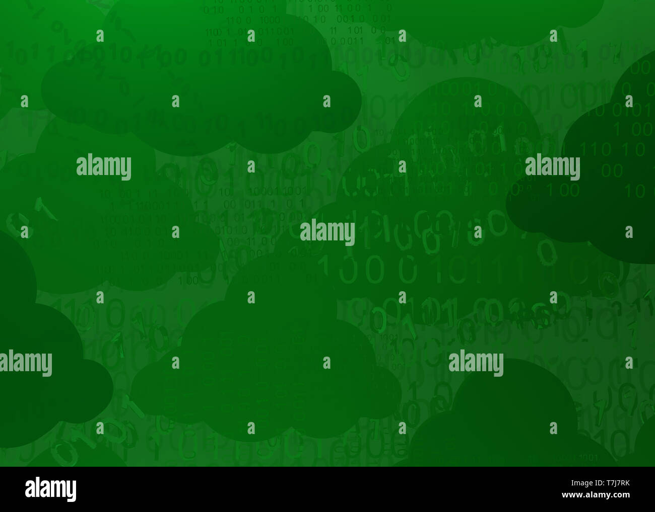 Online cloud background green, cyberspace virtual reality abstract 3d ...