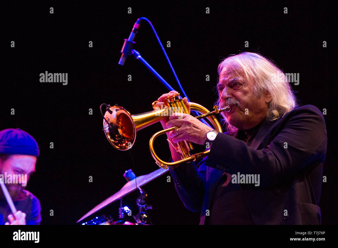 Italian jazz trumpeter Enrico Rava in concert at 2019 Torino Jazz ...