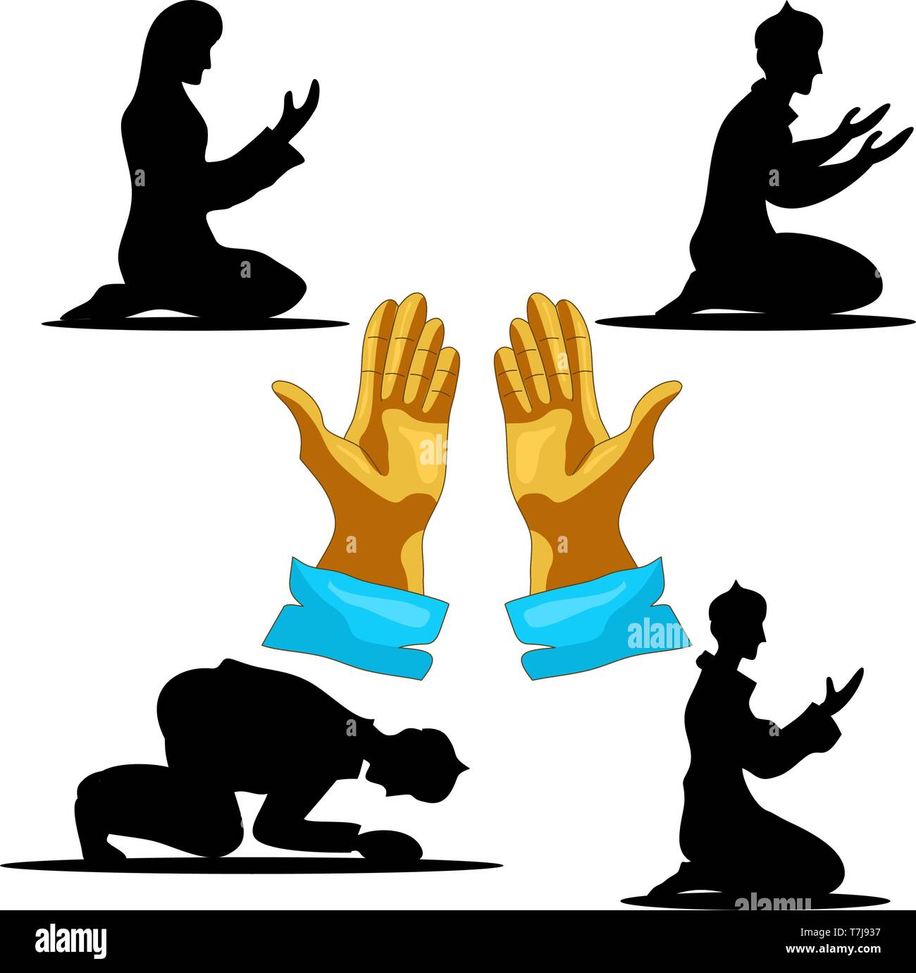Prayer Islamic Template Design Graphic Vector Stock Vector Image & Art ...