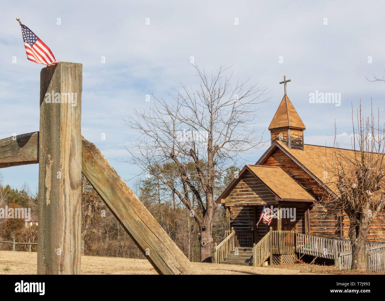 Rural american flag hi-res stock photography and images - Alamy