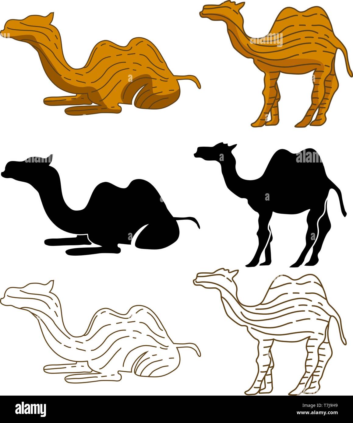 Camel Illustration Animal Vector Design Stock Vector Image & Art - Alamy