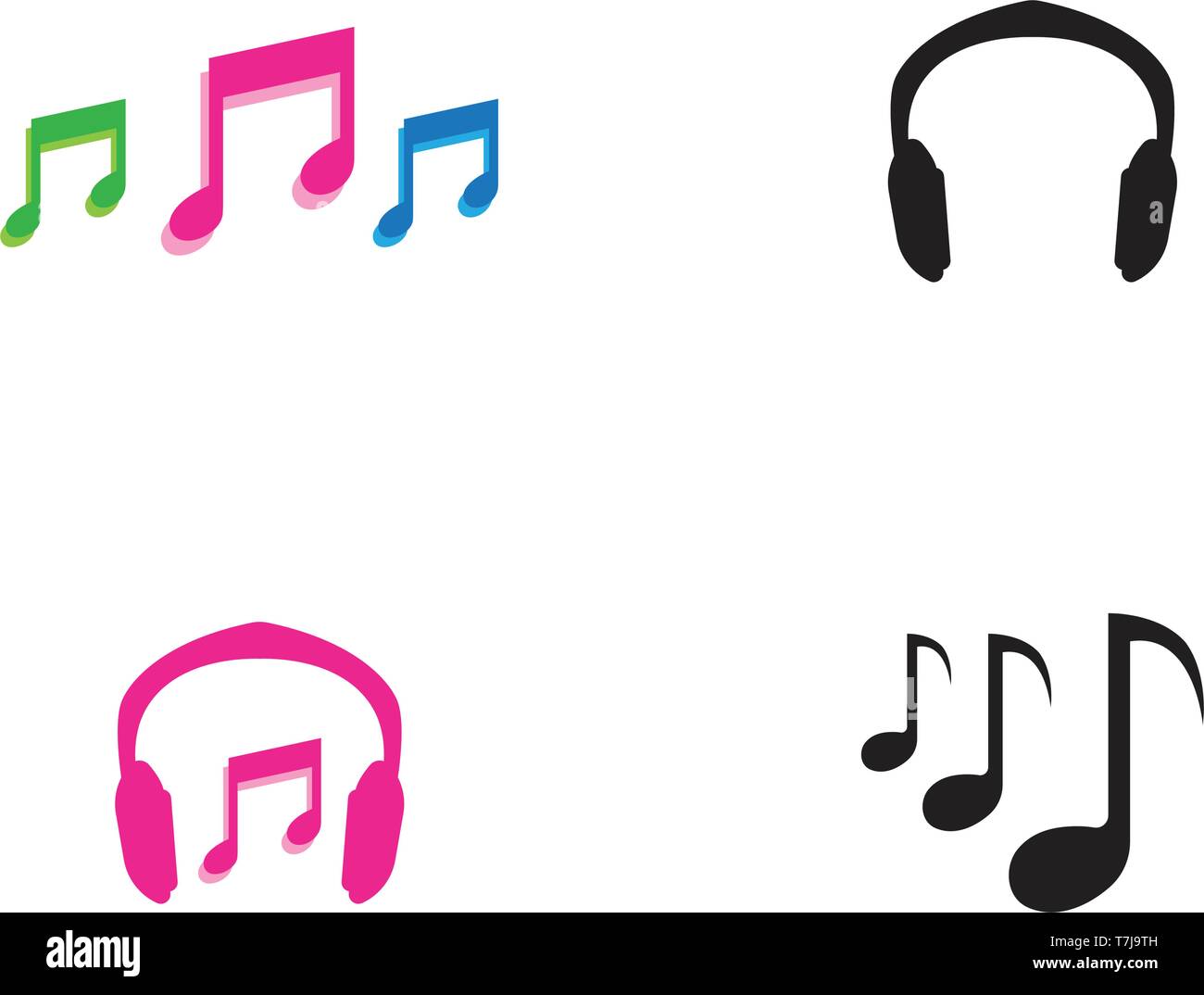Music play symbols logo and icons template Stock Vector Image & Art - Alamy