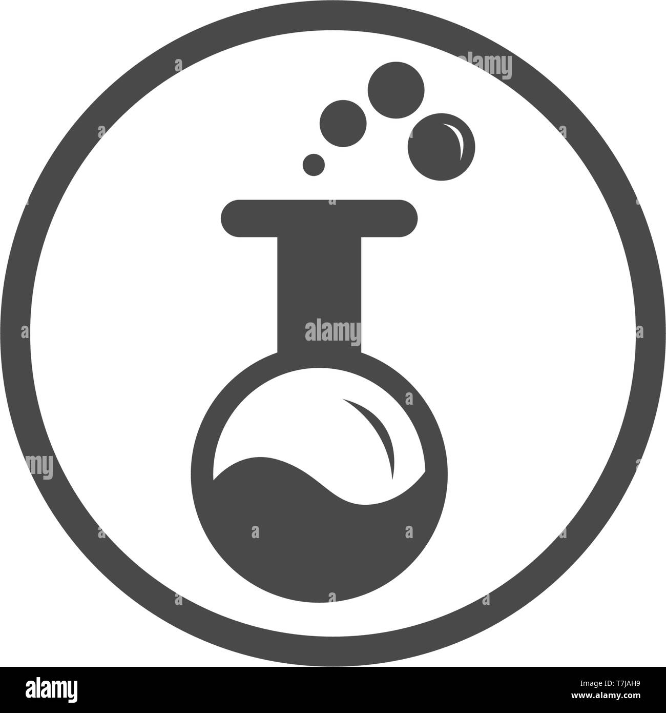 Chemical bottle vector icon for science laboratory Stock Vector Image ...