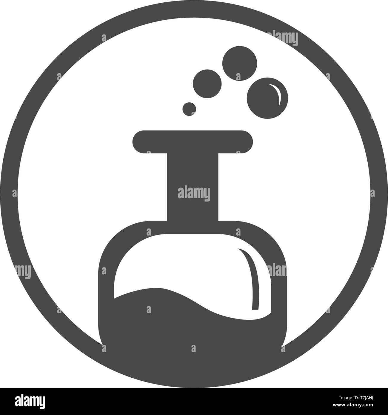 Chemical bottle vector icon for science laboratory Stock Vector Image ...