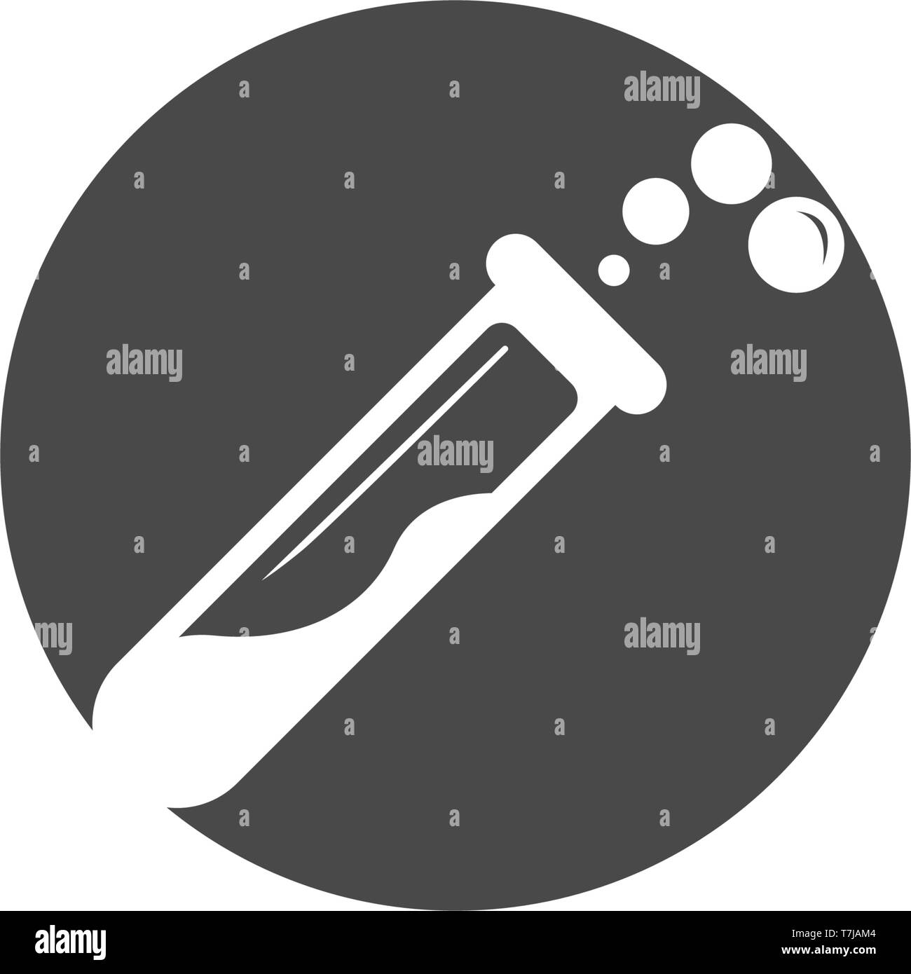 Chemical bottle vector icon for science laboratory Stock Vector Image ...