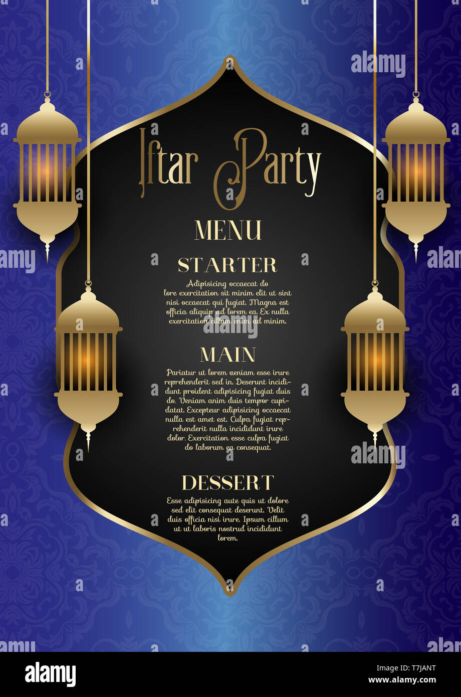Iftar party menu design background Stock Photo - Alamy