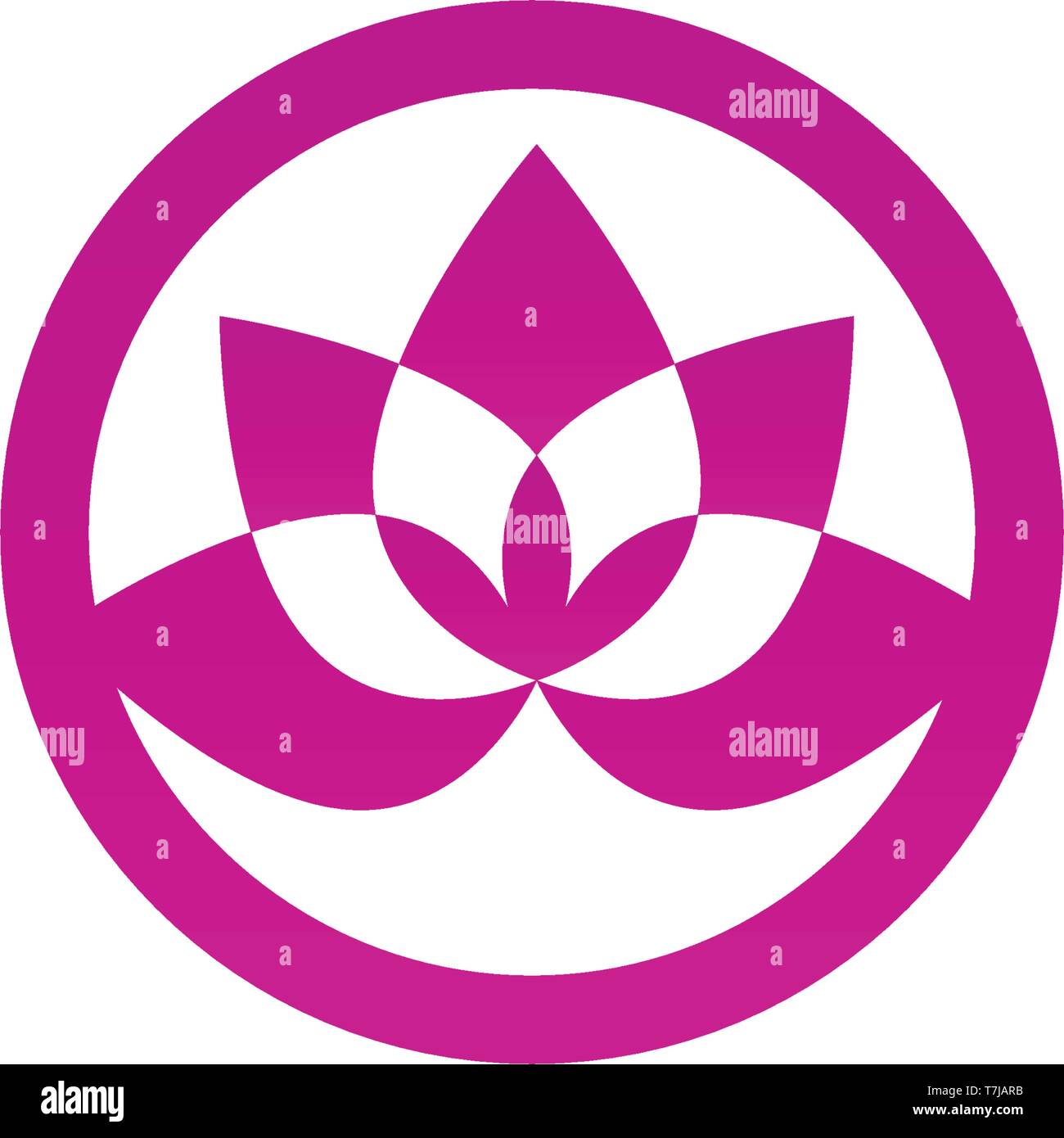 Lotus Flower Sign for Wellness, Spa and Yoga. Vector Illustration Stock ...