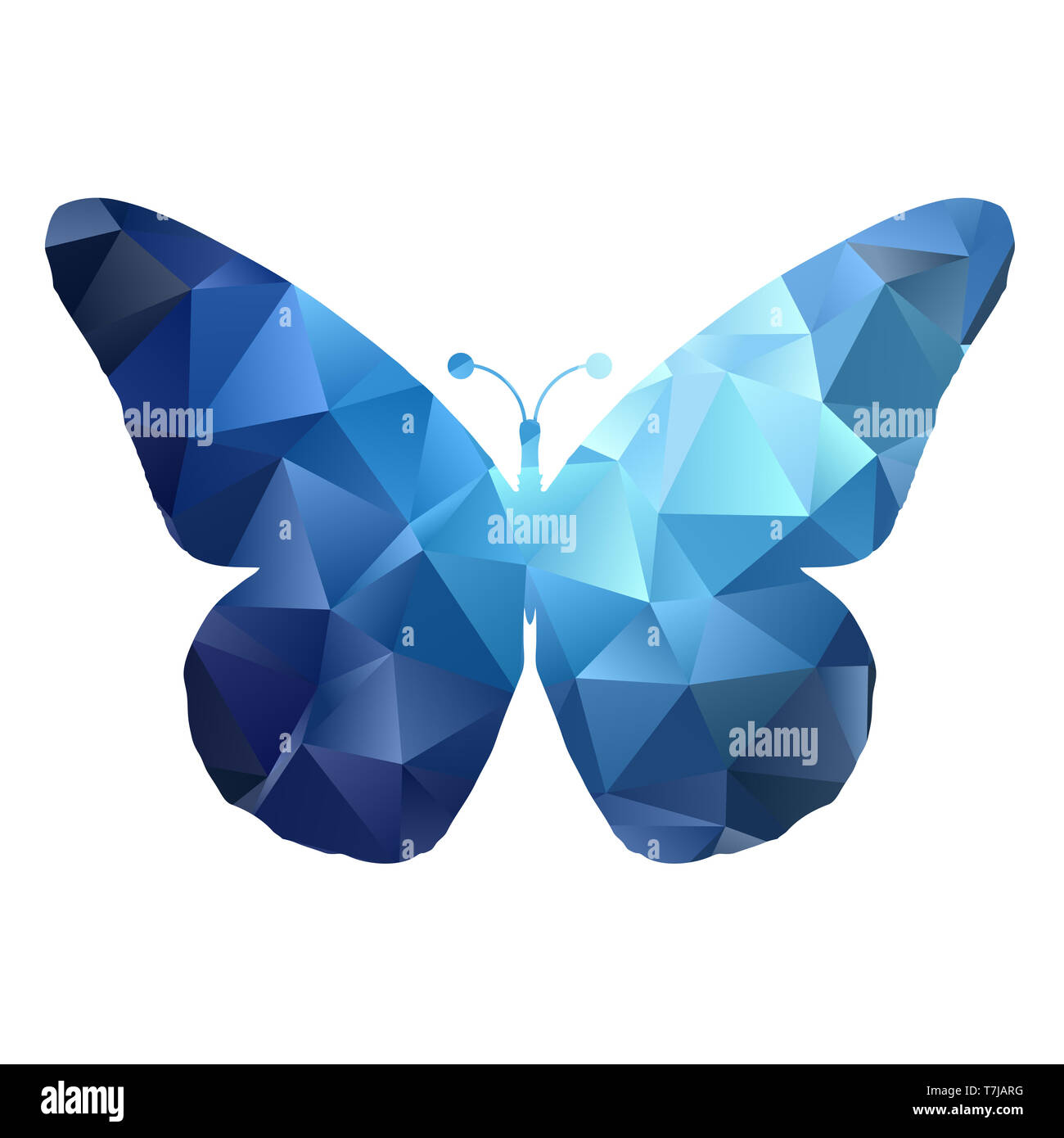Abstract background with a low poly butterfly design Stock Photo - Alamy