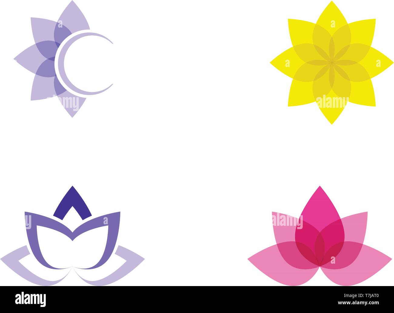 Lotus Flower Sign for Wellness, Spa and Yoga. Vector Illustration Stock ...