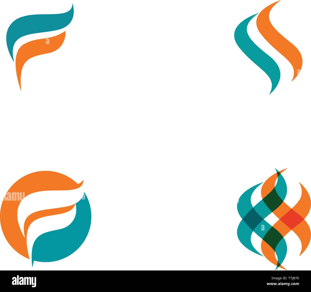 F letter logo and symbols template vector icons Stock Vector Image ...