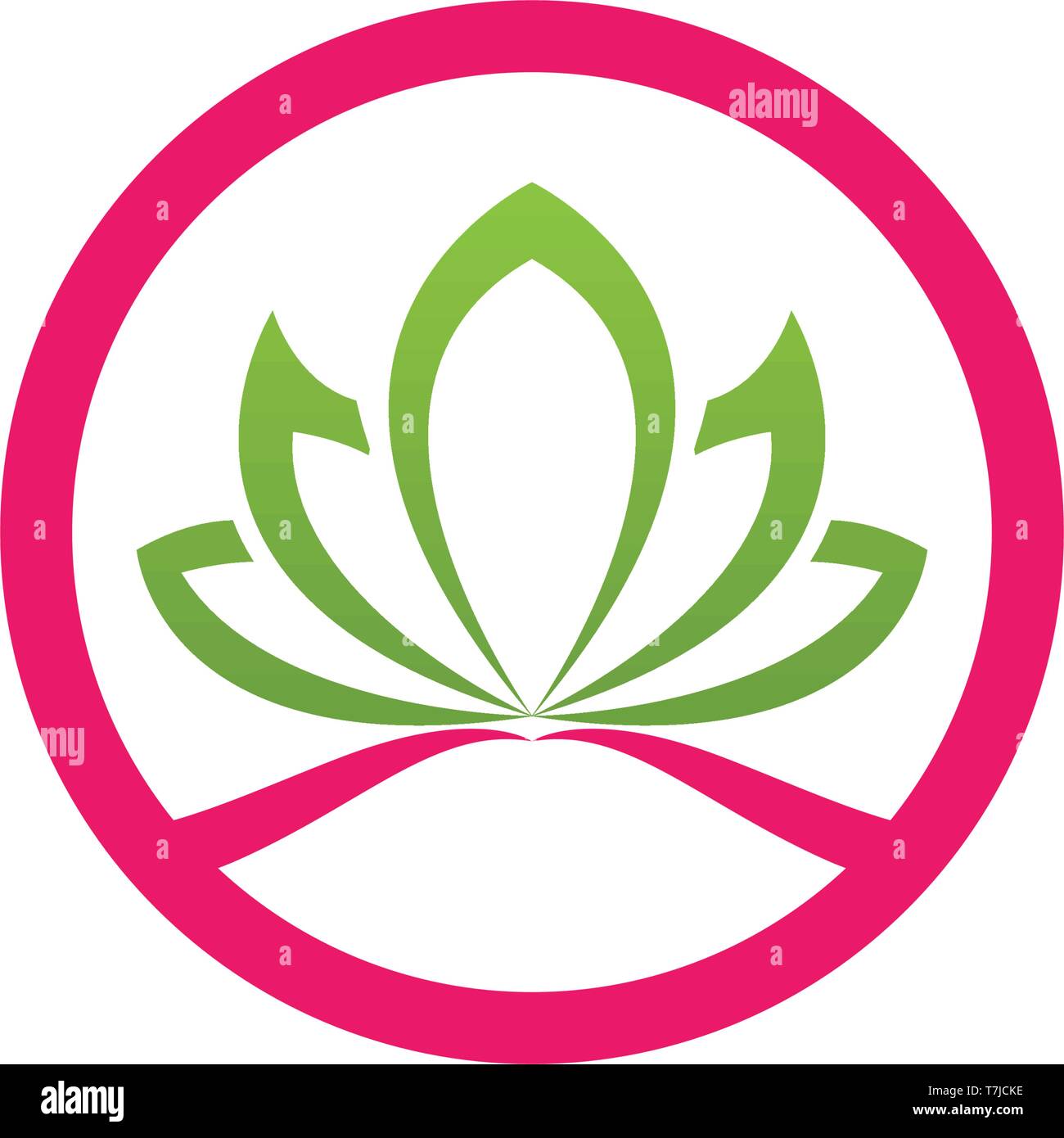 Lotus Flower Sign for Wellness, Spa and Yoga. Vector Illustration Stock ...