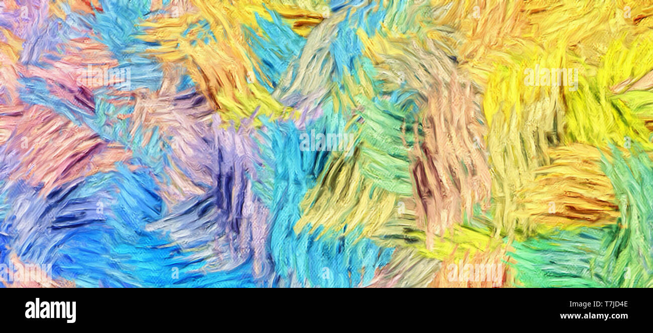 Abstract texture background. Digital painting in Vincent Van Gogh style ...