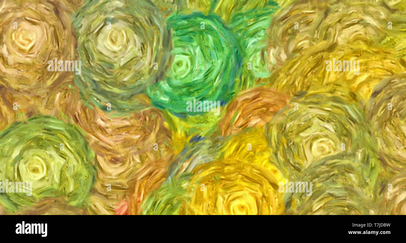 Abstract texture background. Digital painting in Vincent Van Gogh style ...