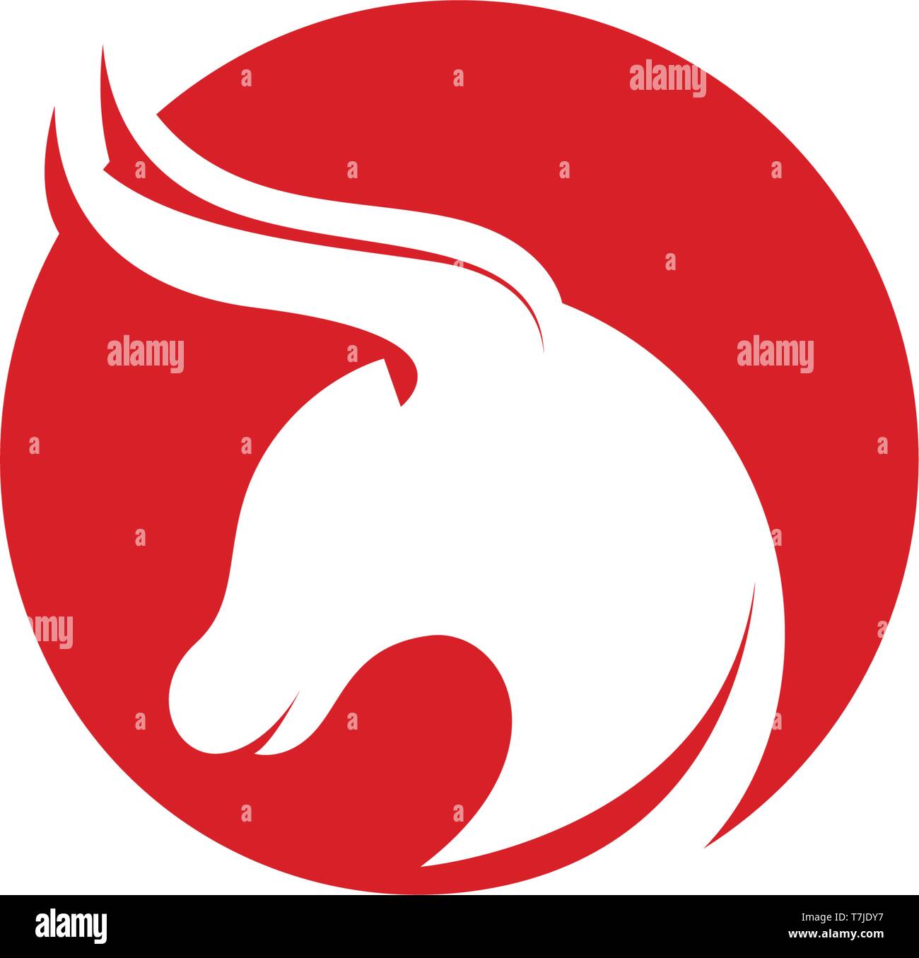 Bull Taurus Logo Template vector icon illustration Stock Vector Image ...