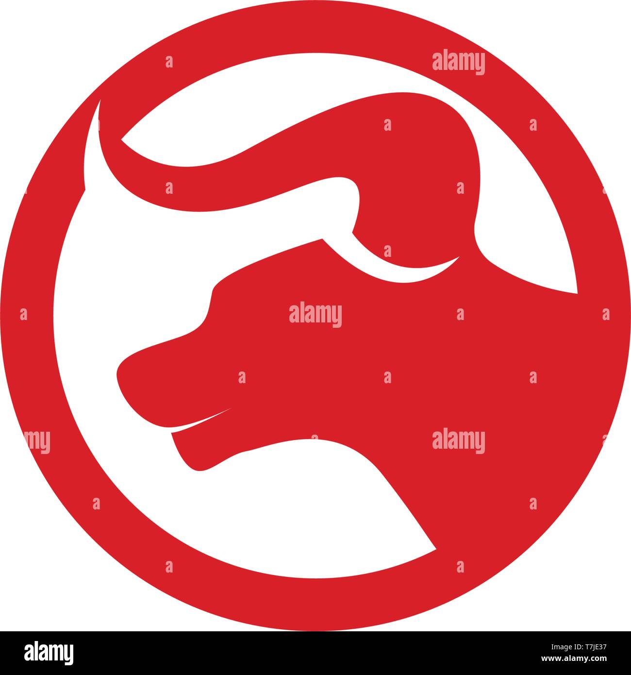 Bull Taurus Logo Template vector icon illustration Stock Vector Image ...