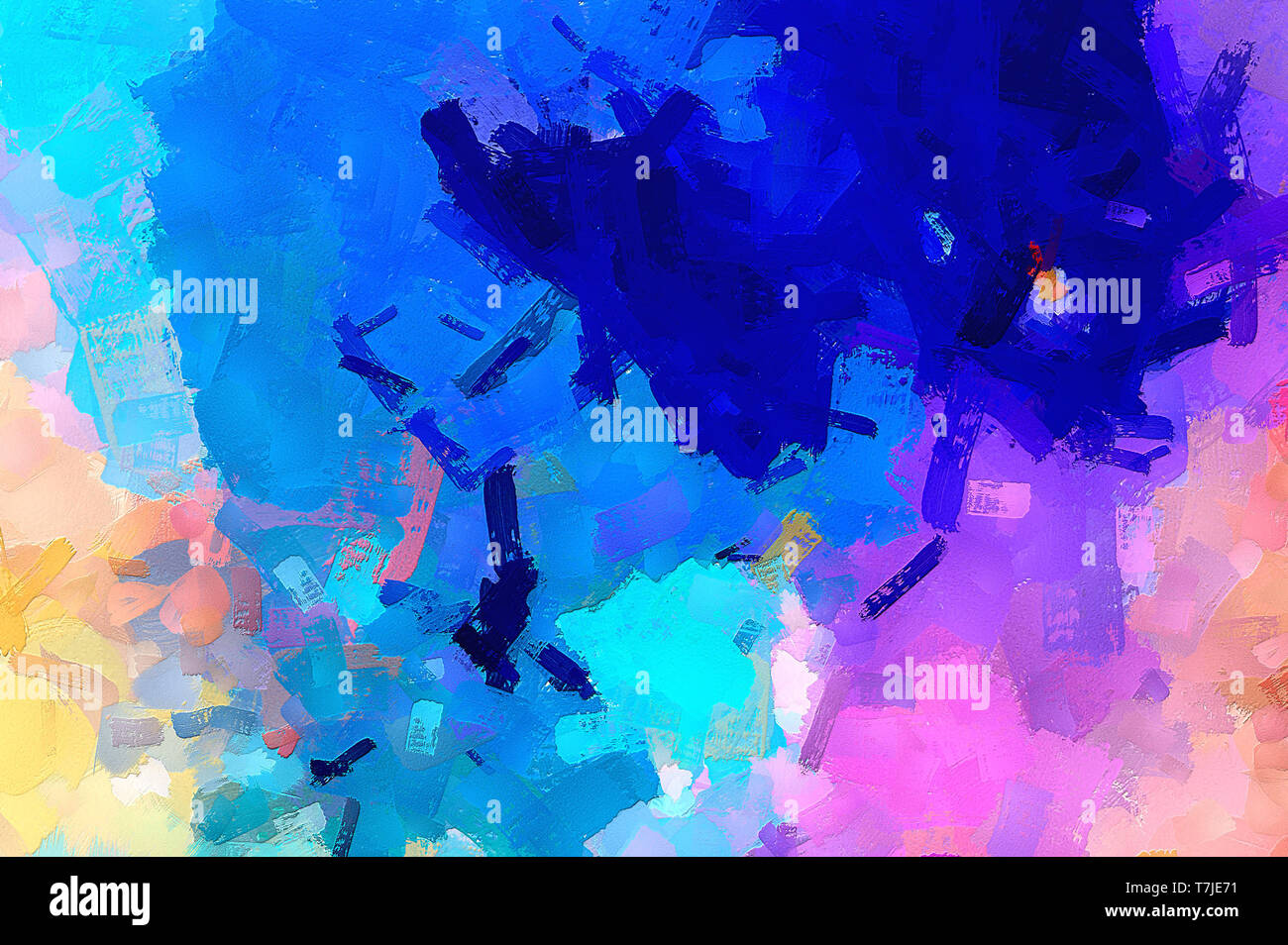 Oil pastel drawing. Abstract color background. Fine art print ...