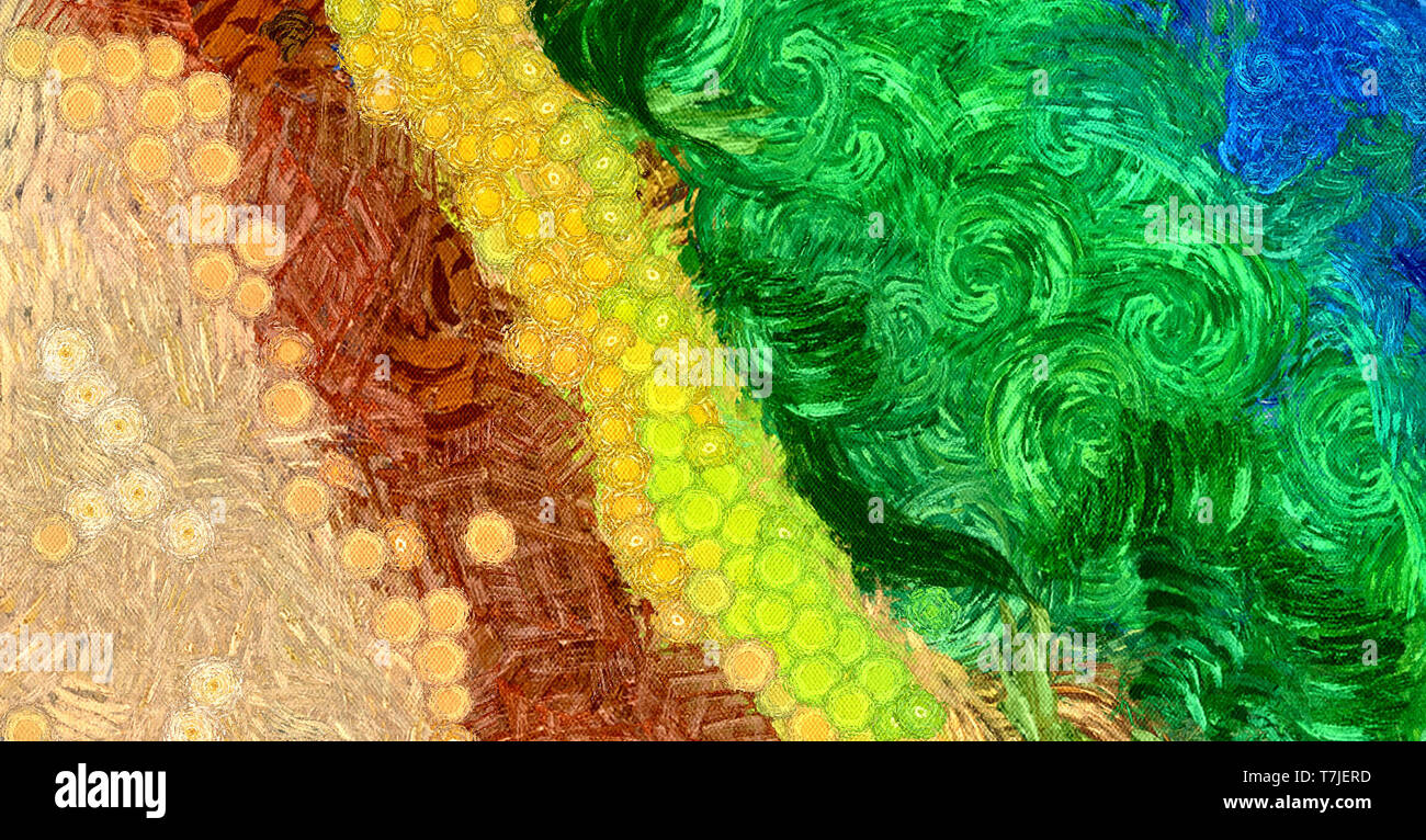 Impressionism wall art print. Vincent Van Gogh style expressionism oil ...