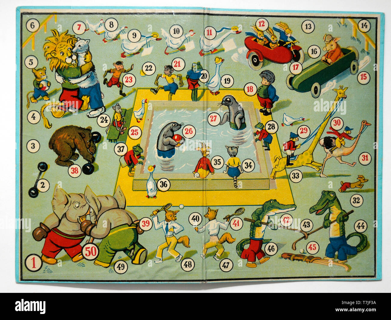 ABLE GAME WITH ANIMALS ON BOARD Stock Photo - Alamy